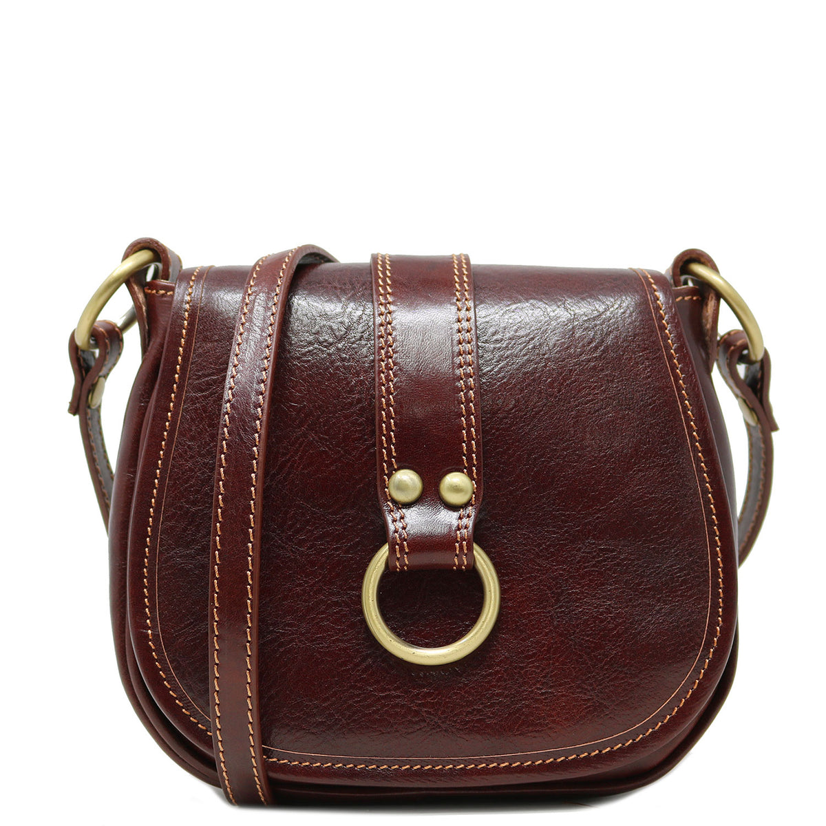 Floto Venezia Italian Leather Women's Saddle Crossbody Bag