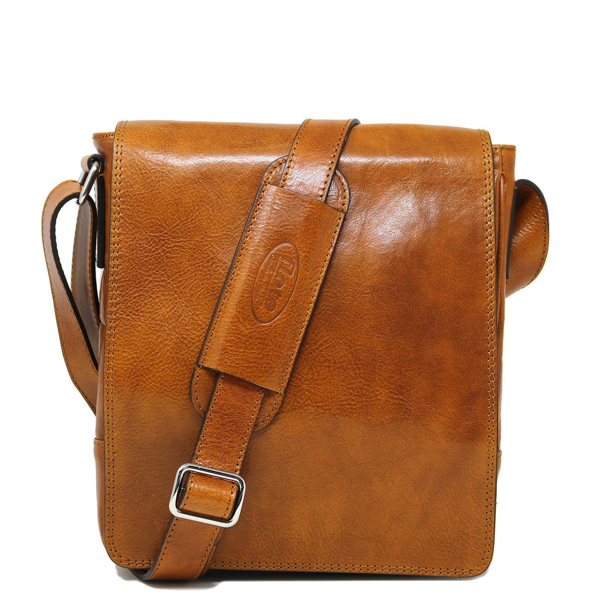 Floto Siena Italian Leather Men's Messenger Bag Crossbody Satchel