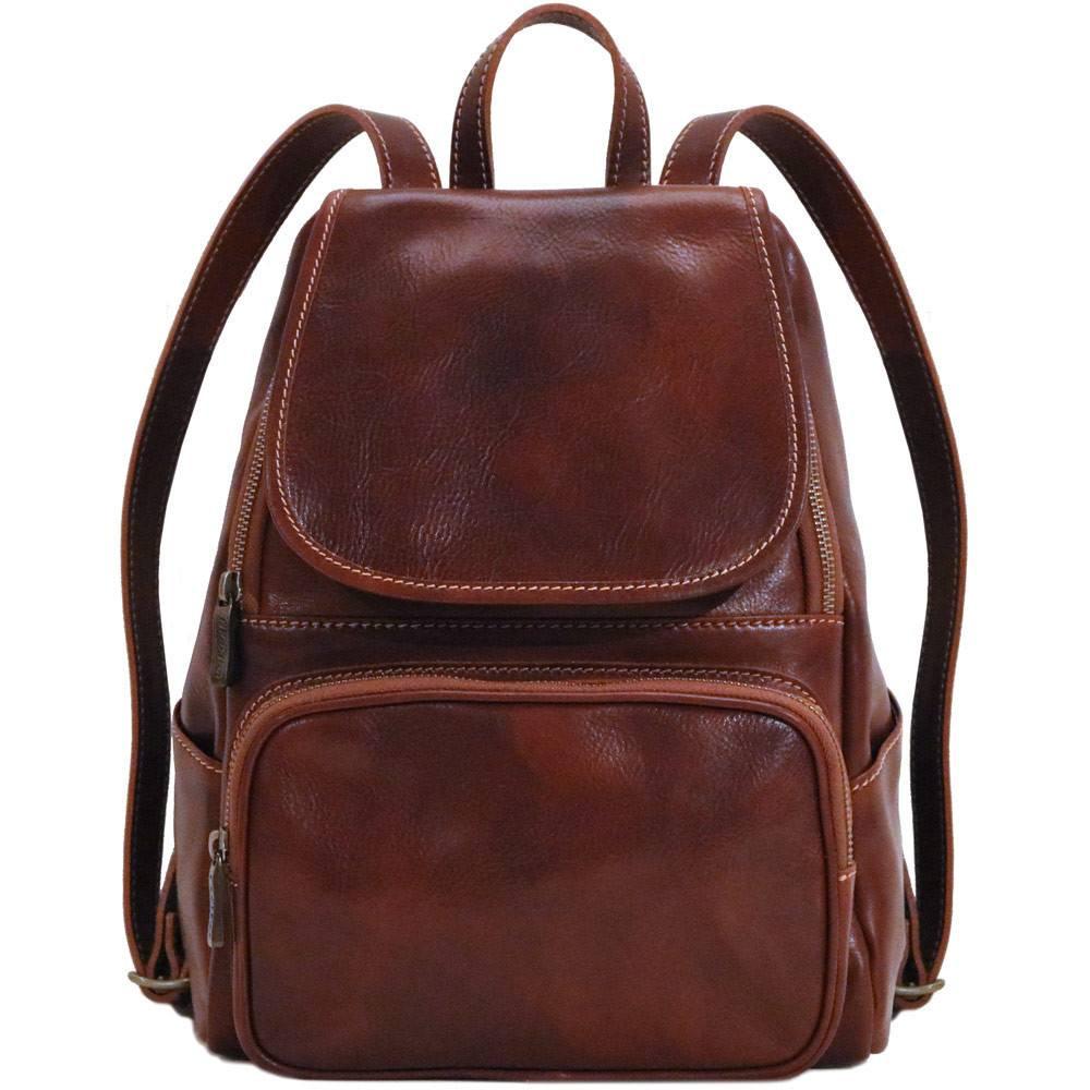 Floto Livorno Italian Full Grain Leather Backpack Knapsack