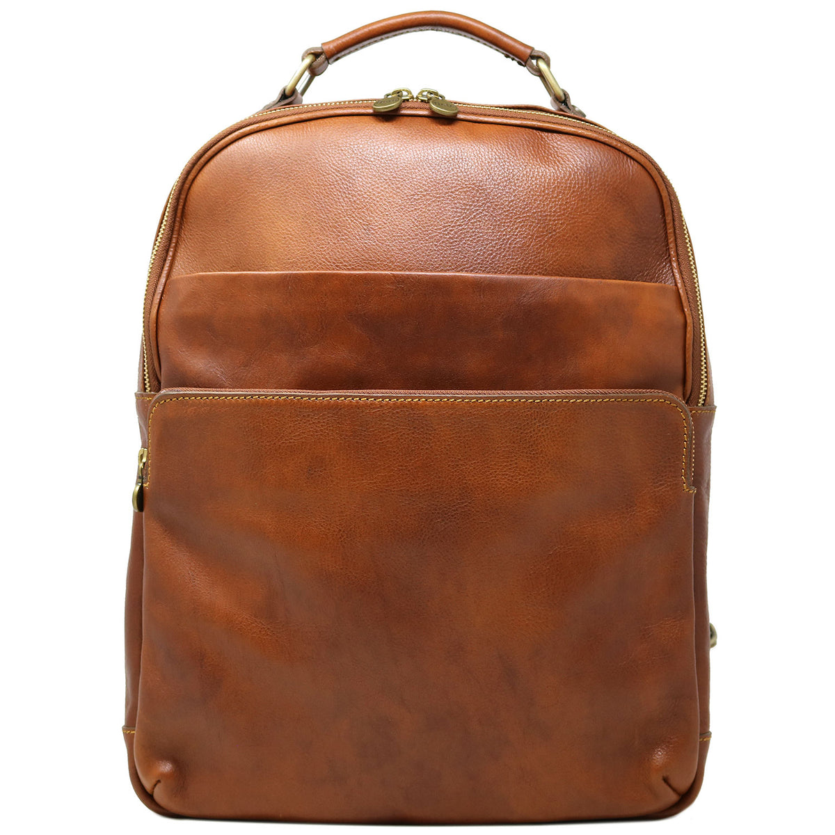 Floto Corsica Italian Leather Laptop Backpack in Brown