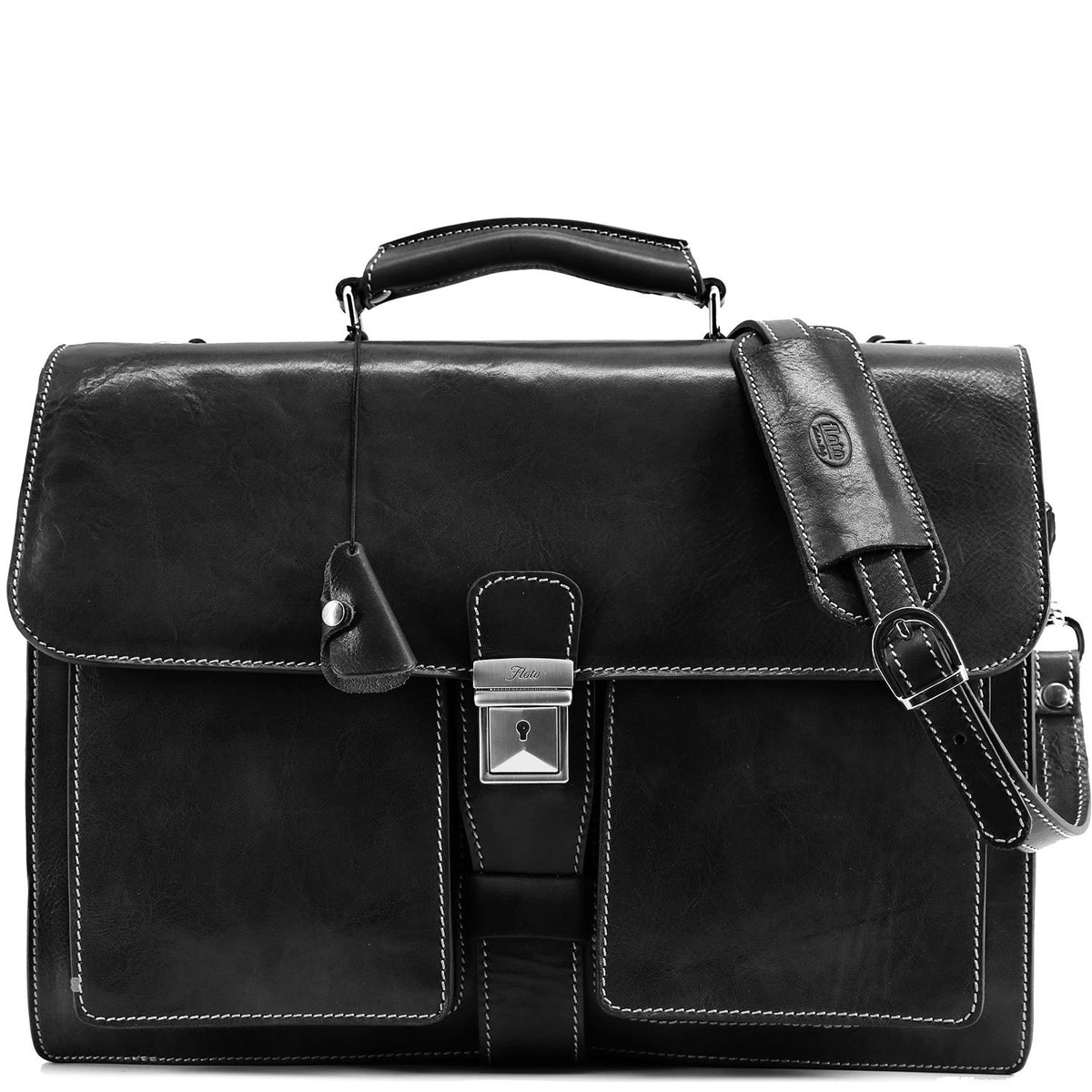 Floto Novella Italian Leather Briefcase Messenger Laptop Bag