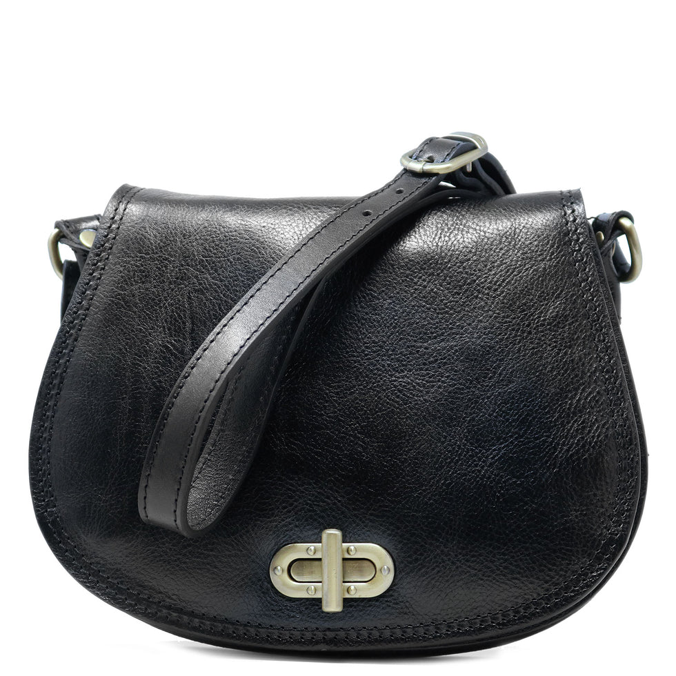 Floto Firenze Italian Leather Saddle Crossbody Womens Bag 5144