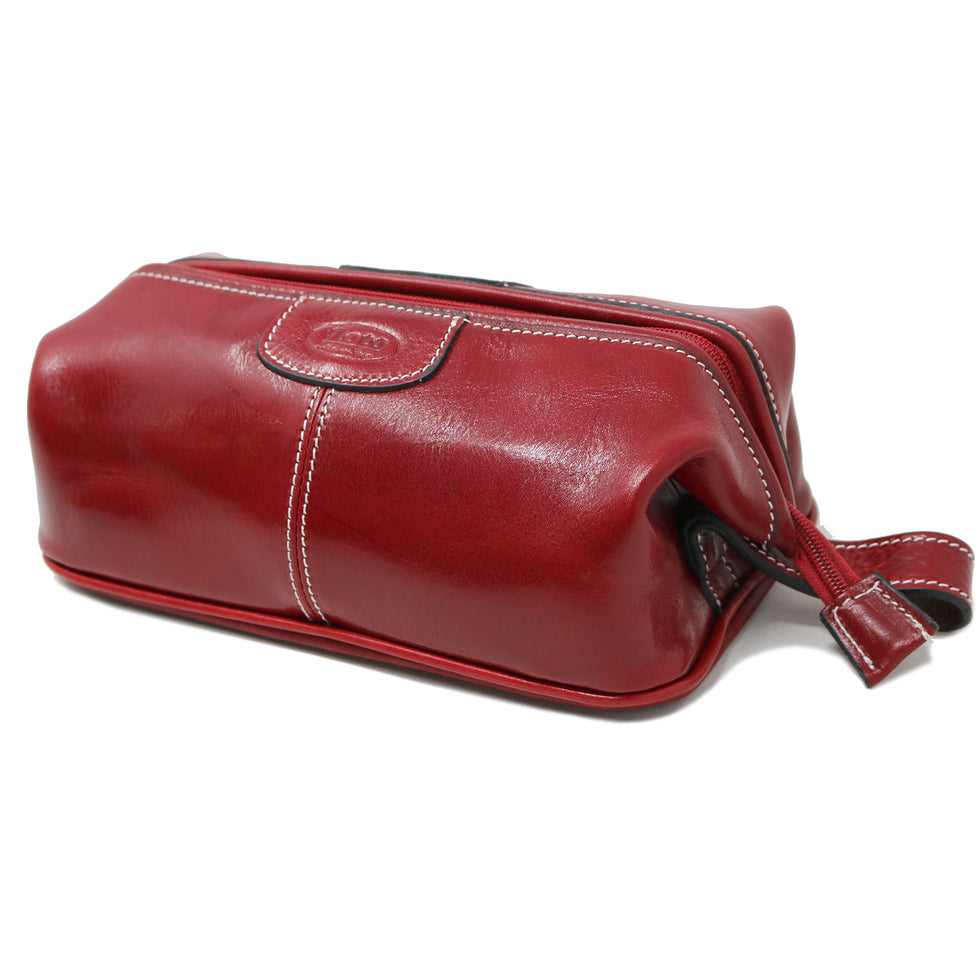 Floto Venezia Italian Leather Dopp Kit Toiletry Bag Travel Shave Kit