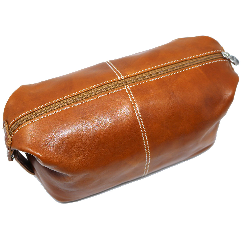 Floto Venezia Italian Leather Dopp Kit Toiletry Bag Travel Shave Kit